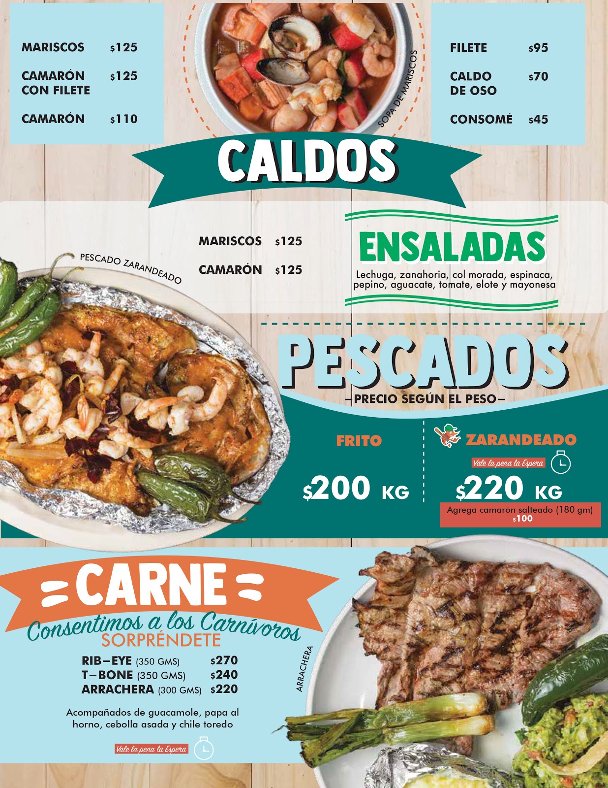 Menú – Mariscos Charlys